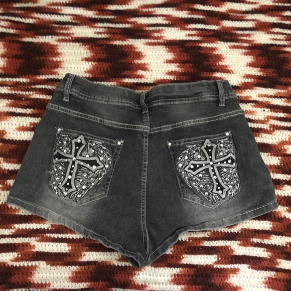 Shorts | Y2k Goth Grunge Mcbling Micro Mini Baddie Low Rise Denim Jean ...